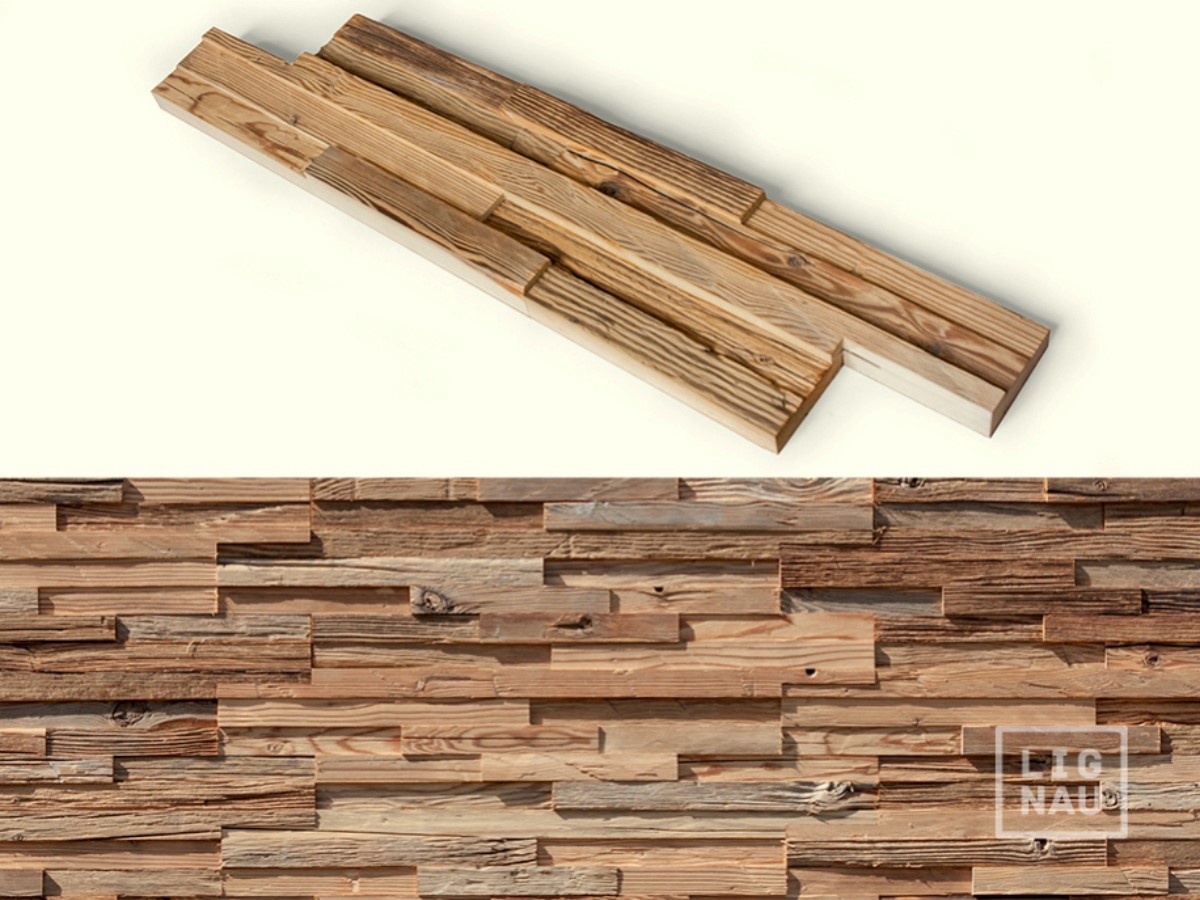 SALE !!! Antique Wall Cladding Reclaimed Wood Paneling Recycled 3D ...